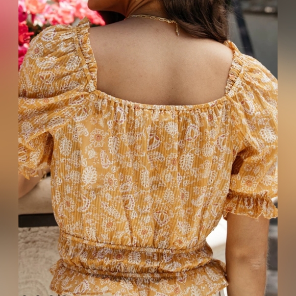 Lush | Tops | New Mirabel Blouse In A Mustard Color | Poshmark